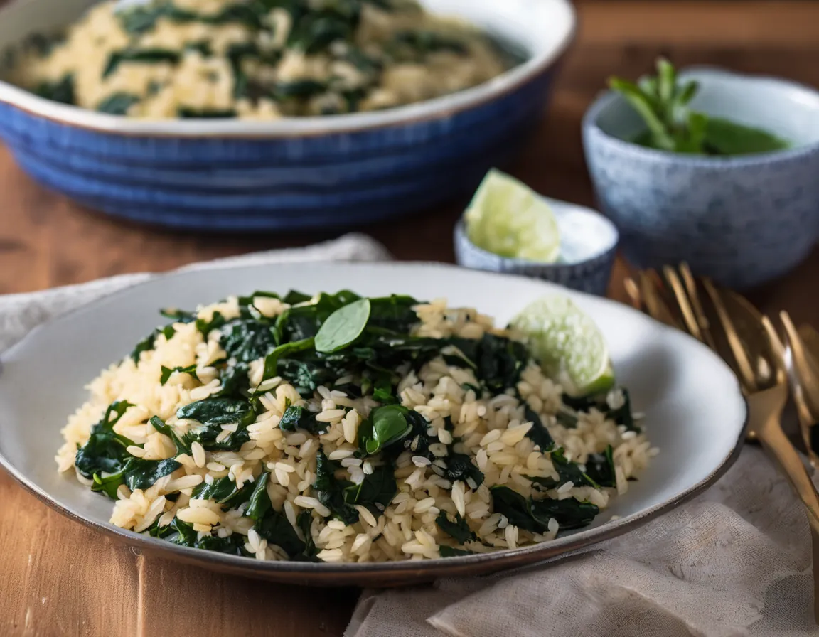 Risotto di Riso Basmati con Spinaci e Limone - Tu Plan Nutricional